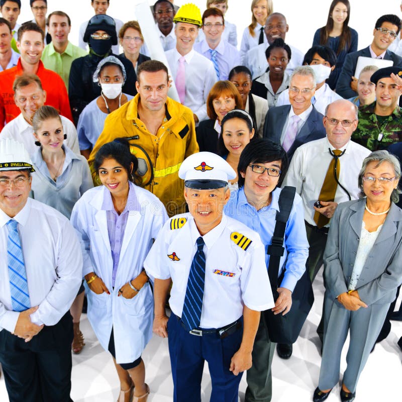 People in Variety Occupation Holding Placard Stock Image - Image of ...