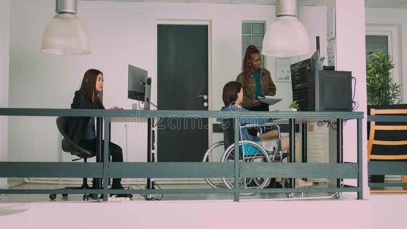 Multiethnic Group Of Programmers Collaborating On It Project To Create Algorithm Stock Footage