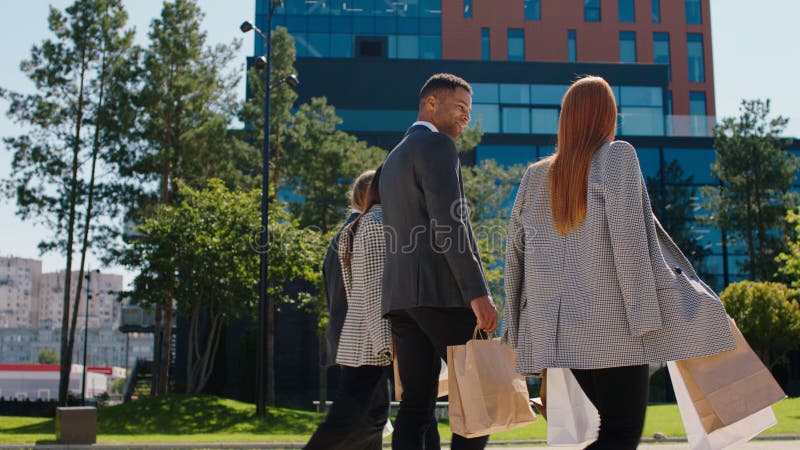 Multiethnic Group of Students Walking Down To Their Modern College they ...