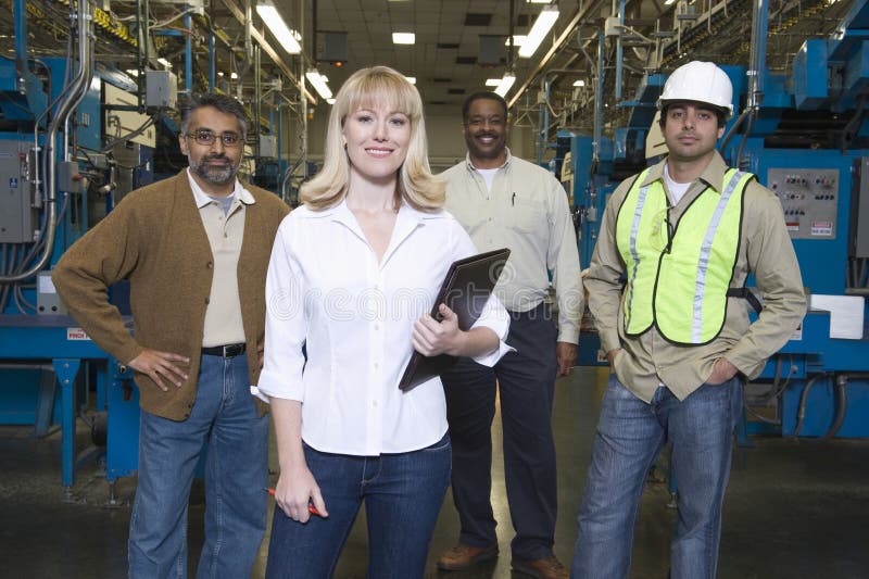 Operators Working in Newspaper Factory Stock Photo - Image of ...