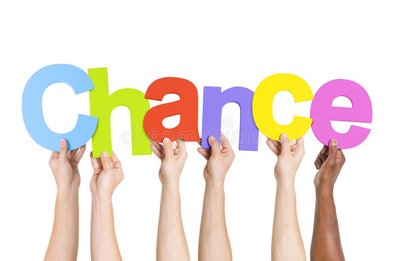 Multiethnic People Holding the Word Chance Stock Photo - Image of multi ...