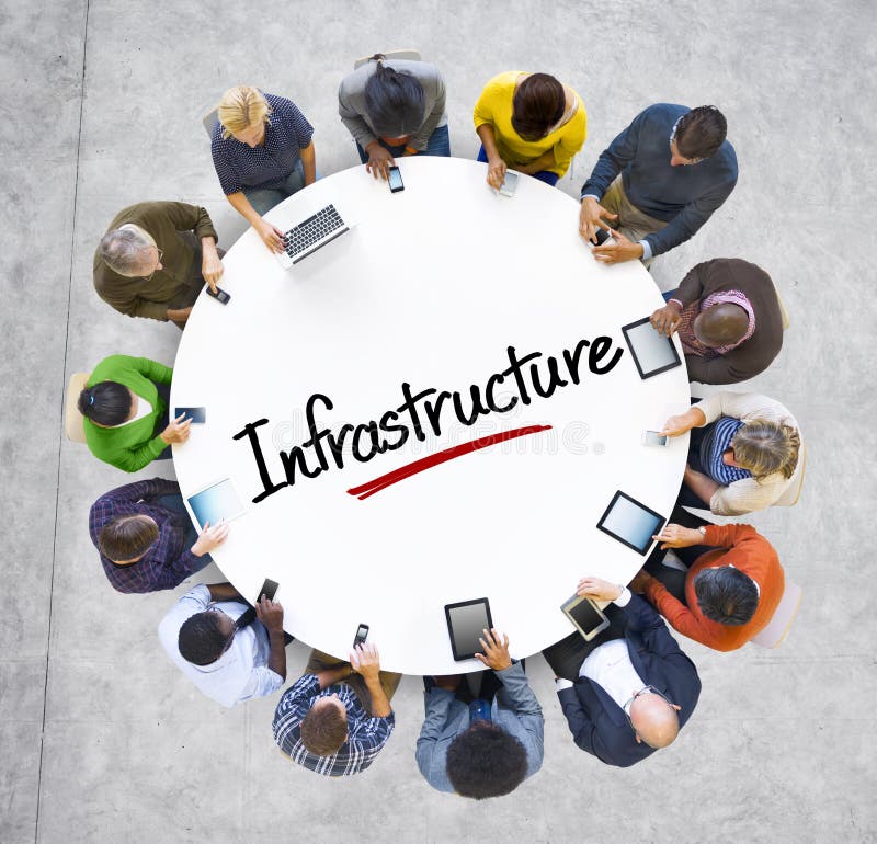 Multiethnic People with Infrastructure Concept Stock Photo - Image of ...