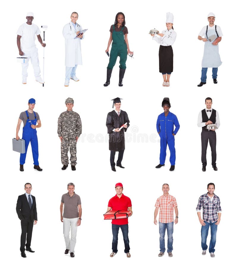 Group of Diverse People with Different Occupations Stock Photo - Image ...