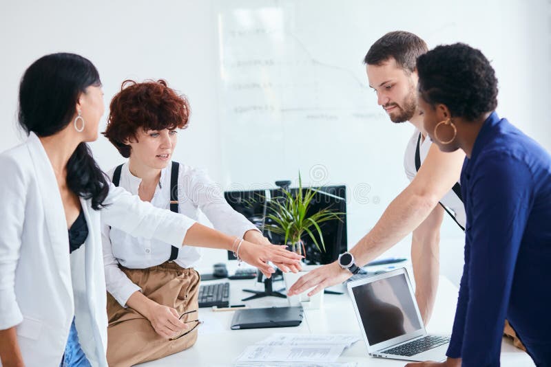 Multiethnic Startup or Teamwork Concept Stock Image - Image of culture ...