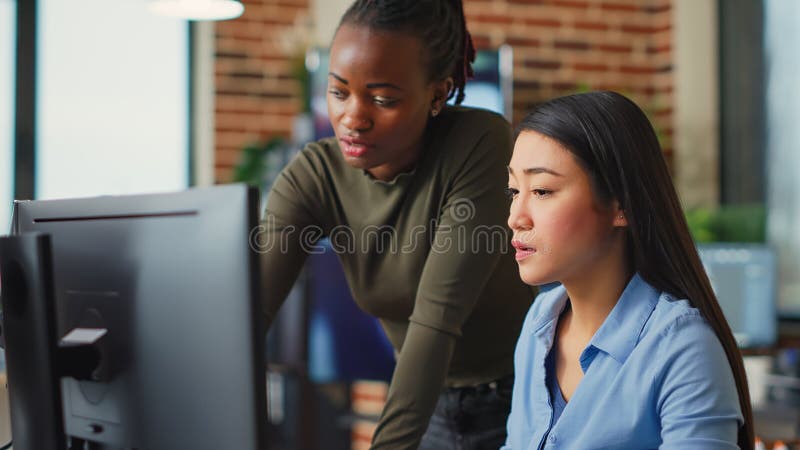 Multiethnic Team Developers Working Computers Stock Photos - Free & Royalty-Free Stock Photos ...