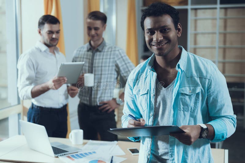 Multiethnic Team of Young Successful Creative People is Working on ...