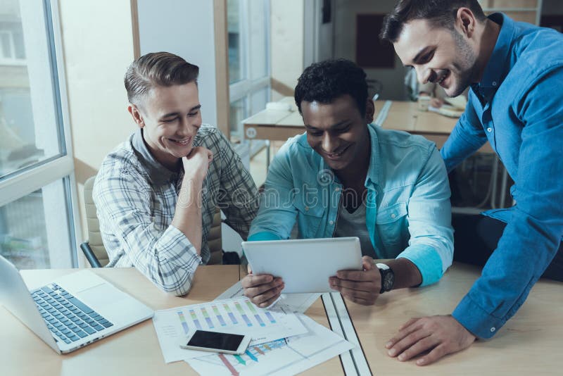 Multiethnic Team of Young Successful Creative People is Working on ...