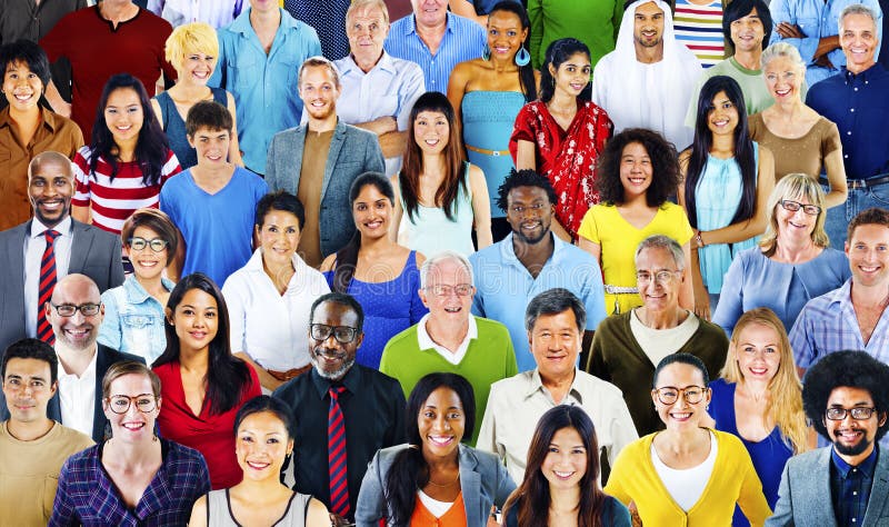 Multiethnic Variation Ethnicity Crowd People Concept Stock Photo ...