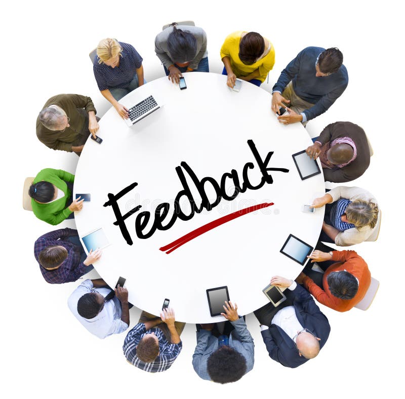Multiethnische Gruppe Von Personen Mit Feedback-Konzept Stockbild ...