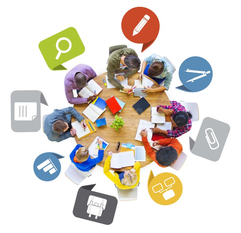 Multiethnische Leute, Die Im Team Arbeiten Stockbild - Bild von ...