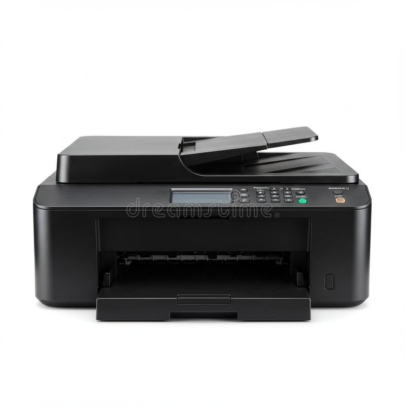 Multifunction Black Printer with Sleek Design, Featuring a Flatbed ...