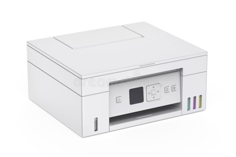 Multifunction Inkjet Color Printer Stock Illustration - Illustration of ...