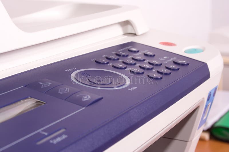 Multifunction Printer Start Stock Image - Image of pressing, pushing ...