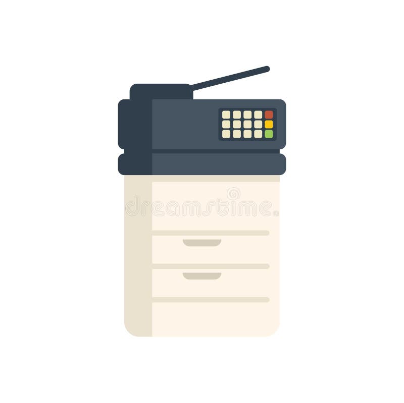Multifunction Office Printer Standing on a Desk Stock Illustration ...