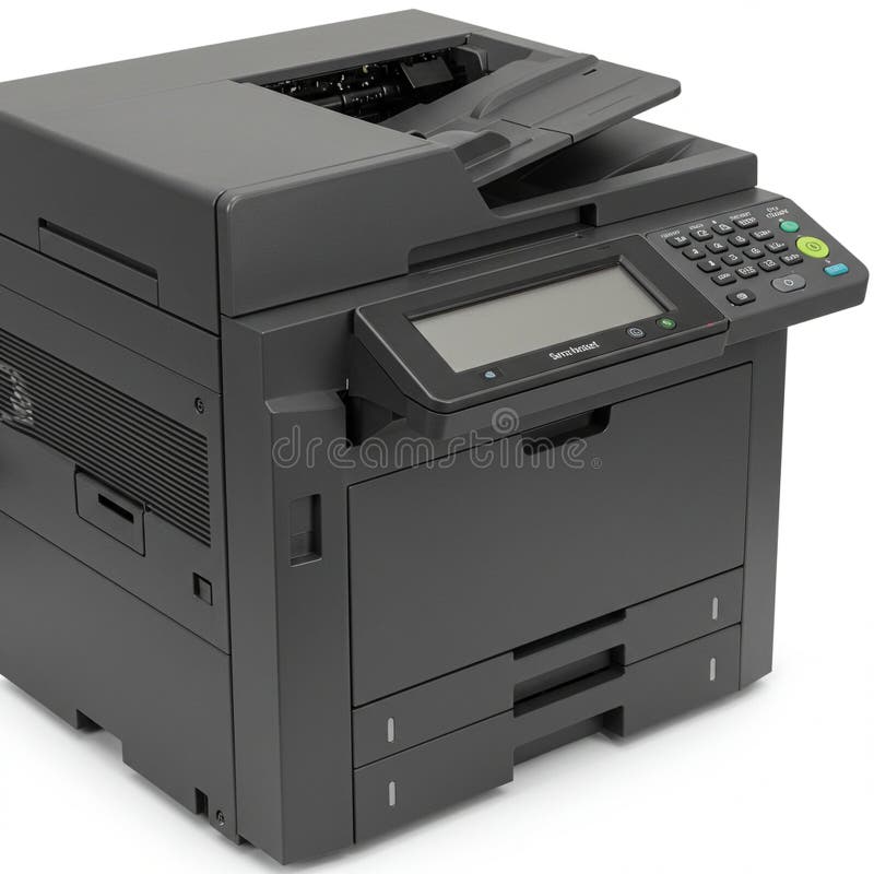 Multifunction Printer with a Compact Design, Featuring a Dark Gray Exterior. the Control Stock ...