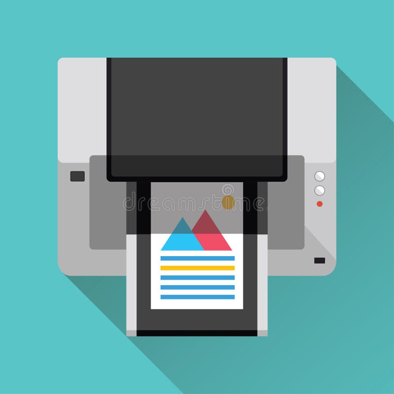 Multifunction Printer. Flat Design. Vector Illustration. Stock ...