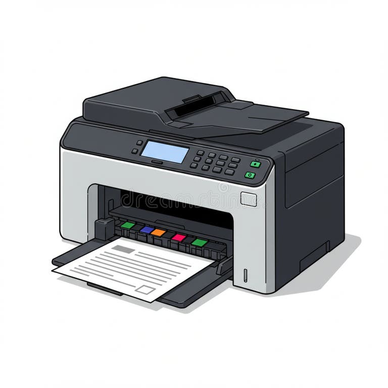 Multifunction Printer Illustration Stock Illustrations – 1,615 Multifunction Printer ...