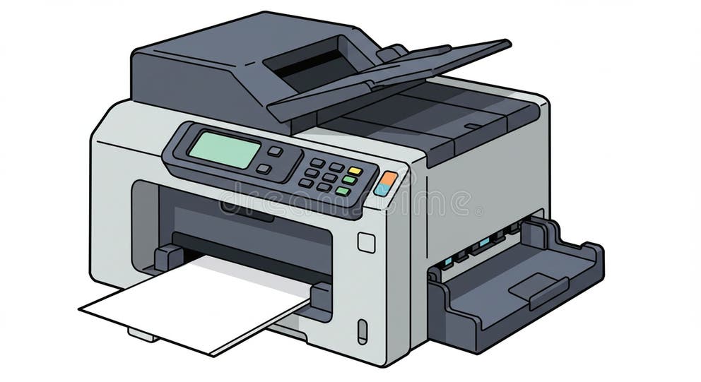 Multifunction Printer Illustration Stock Illustrations – 1,615 Multifunction Printer ...