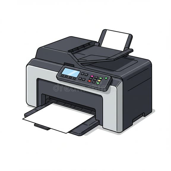 Multifunction Printer Illustration Stock Illustrations – 1,615 Multifunction Printer ...