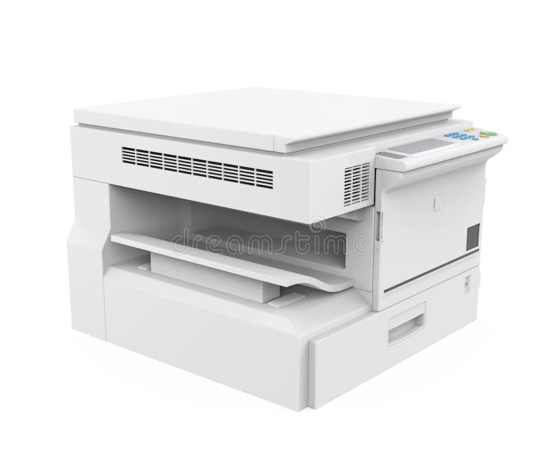 Multifunction Printer Isolated Stock Illustration - Illustration of ...