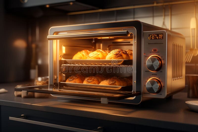 Multifunction Toaster Ovens with Air Frying Capabi Stock Photo - Image ...