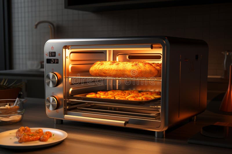 Multifunction Toaster Ovens with Air Frying Capabi Stock Image - Image ...