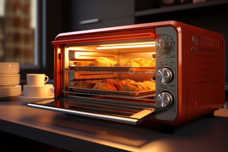 Multifunction Toaster Ovens with Air Frying Capabi Stock Photo - Image ...