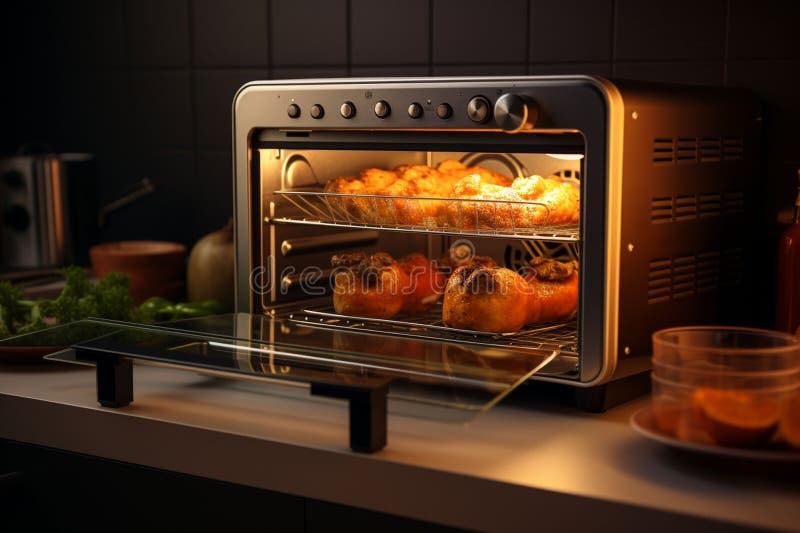 Multifunction Toaster Ovens with Air Frying Capabi Stock Photo - Image ...