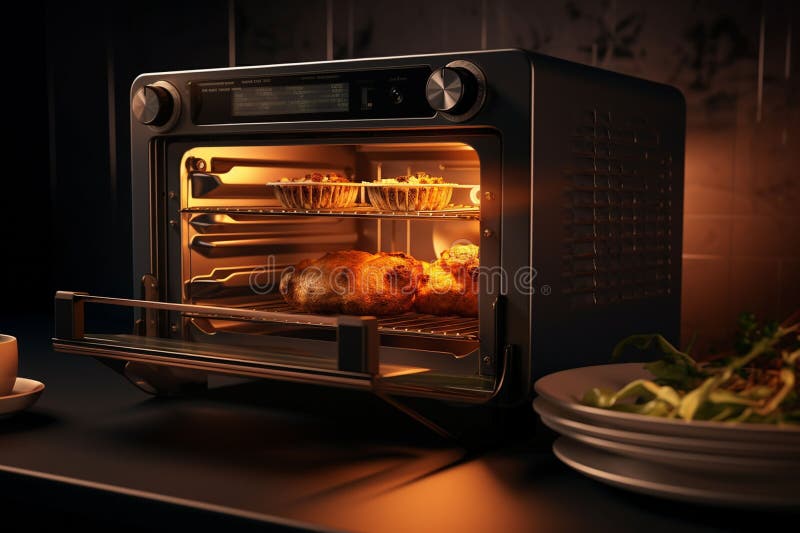 Multifunction Toaster Ovens with Air Frying Capabi Stock Photo - Image ...
