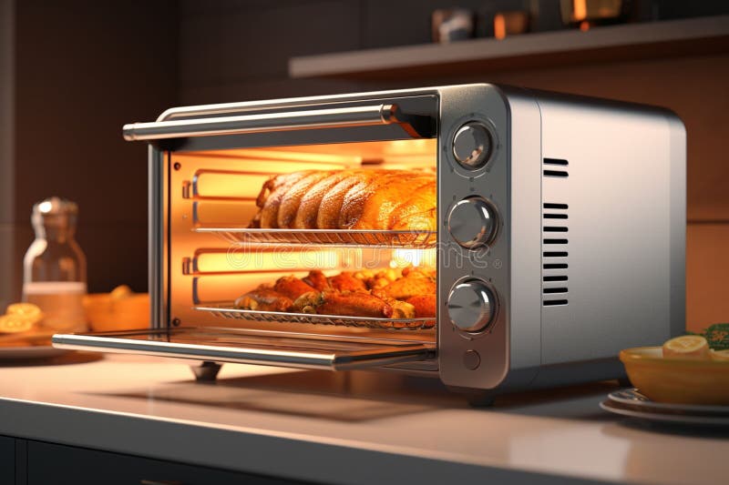 Multifunction Toaster Ovens with Air Frying Capabi Stock Image - Image ...