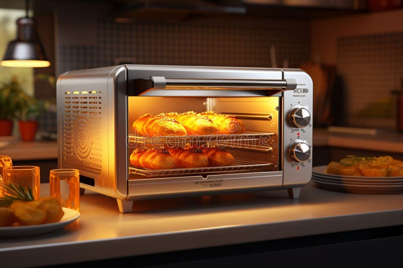 Multifunction Toaster Ovens with Air Frying Capabi Stock Photo - Image ...
