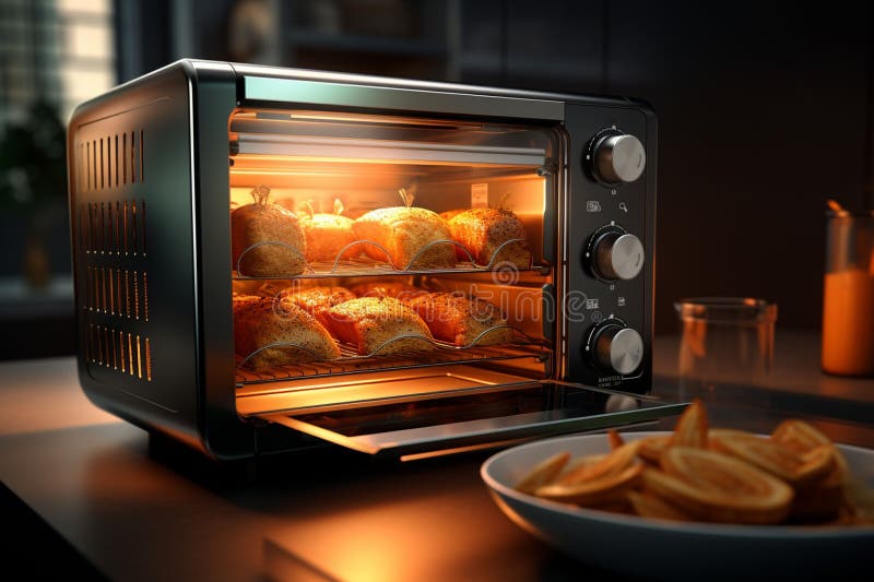 Multifunction Toaster Ovens with Air Frying Capabi Stock Photo - Image ...