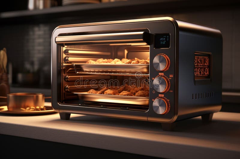 Multifunction Toaster Ovens with Air Frying Capabi Stock Image - Image ...