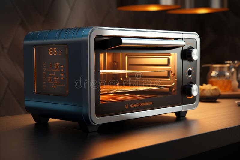 Multifunction Toaster Ovens with Digital Controls Stock Photo - Image ...