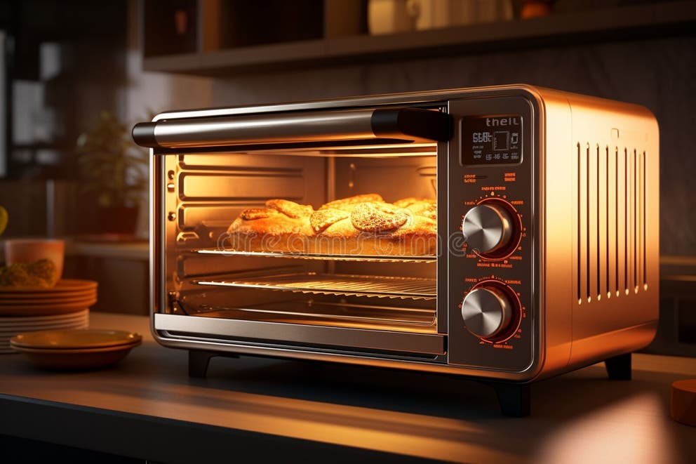 Multifunction Toaster Ovens with Digital Controls Stock Image - Image ...