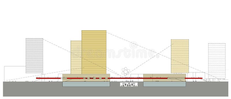 Skyscraper section stock vector. Illustration of draft - 13450931