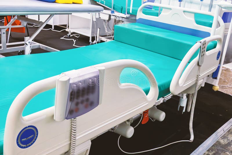 Multifunctional Hospital Bed for Intensive Care Unit Stock Photo ...