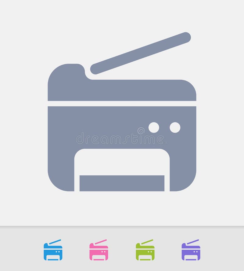 Multifunctional Printer - Granite Icons Stock Vector - Illustration of ...