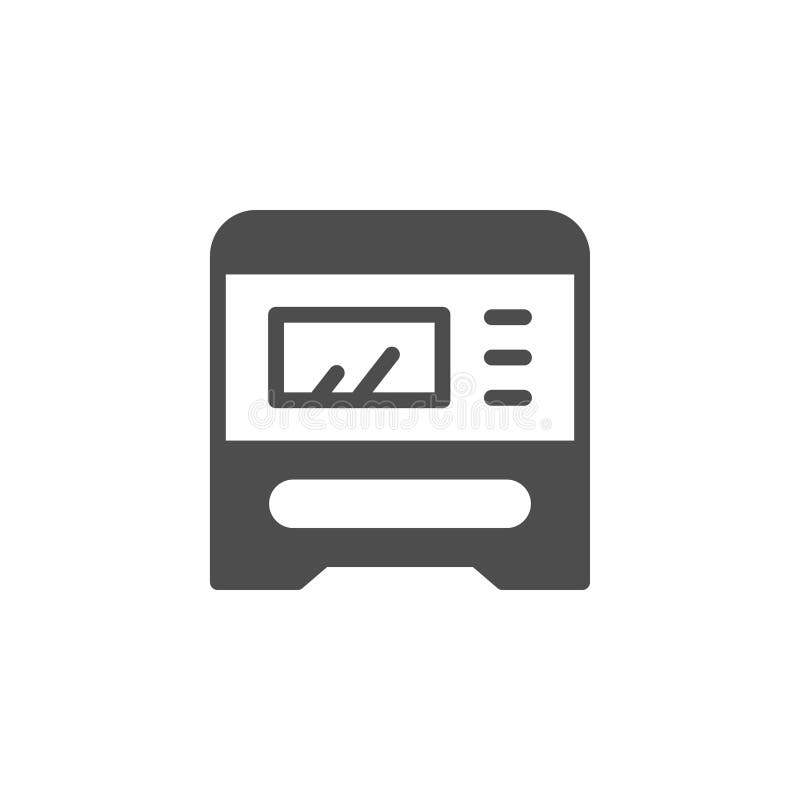 Multifunctional Printing Device Glyph Icon Stock Vector - Illustration ...