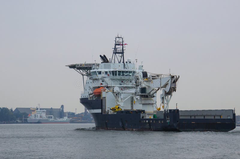 Multifunctional Subsea Vessel Stock Image - Image of captains, bridge ...