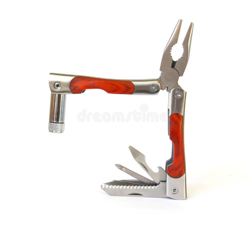 Multifunctional Tool on White Stock Image - Image of multifunction ...