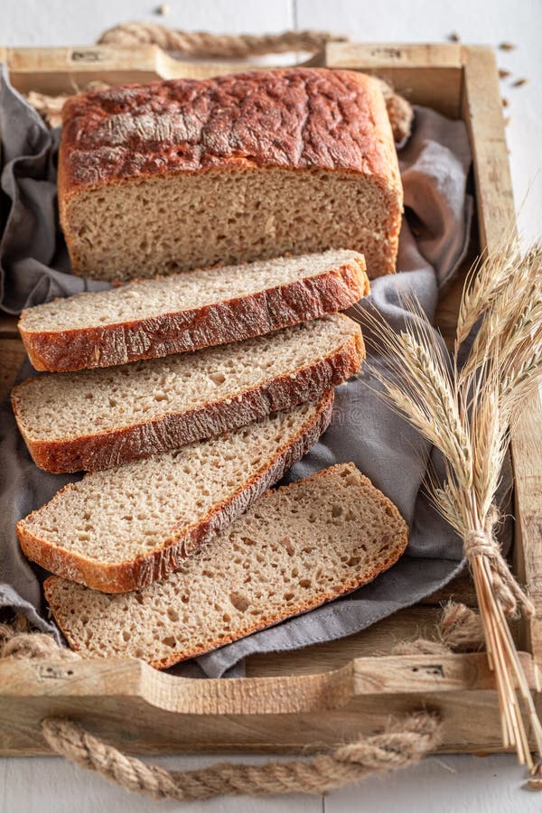 Multigrain Loaf of Breads with Grain and Ears Stock Image - Image of ...