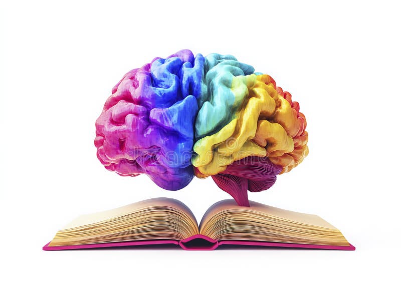 Multihued Intellect Books Spark Learning Revolution Stock Illustration ...