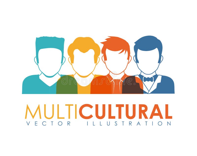 Multikulturell stock abbildung. Illustration von getrennt - 49523897