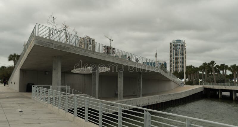Multilayer Concrete Construction with Ramps and Rails on St Pete Pier ...