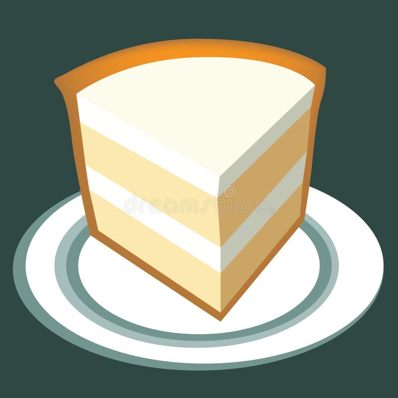 Multilayer Cream Pie on a Plate Stock Vector - Illustration of diagram ...