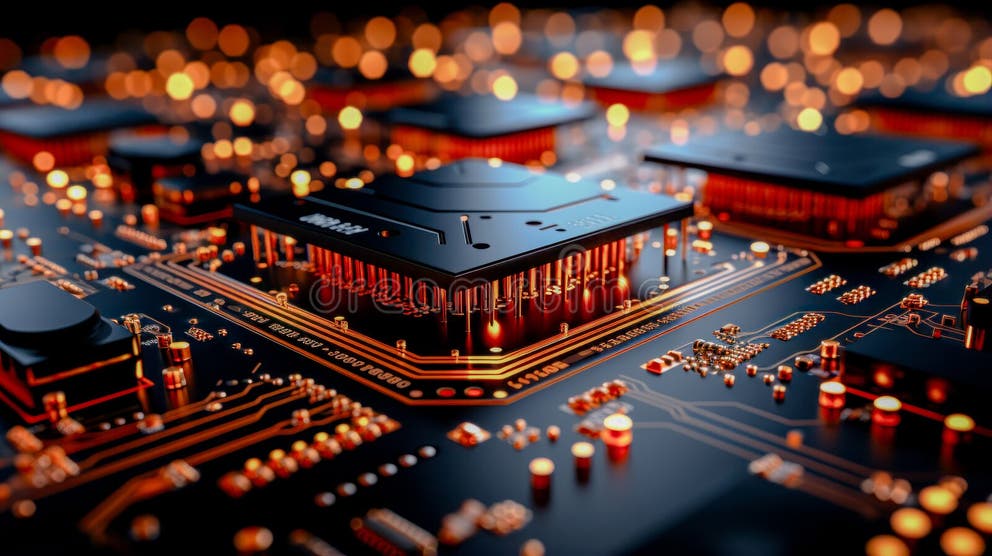 Multilayer Motherboard Hosts Microchips and Controllers, Powering Next ...