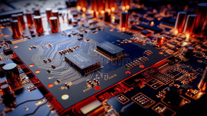Multilayer Motherboard Hosts Microchips and Controllers, Powering Next ...