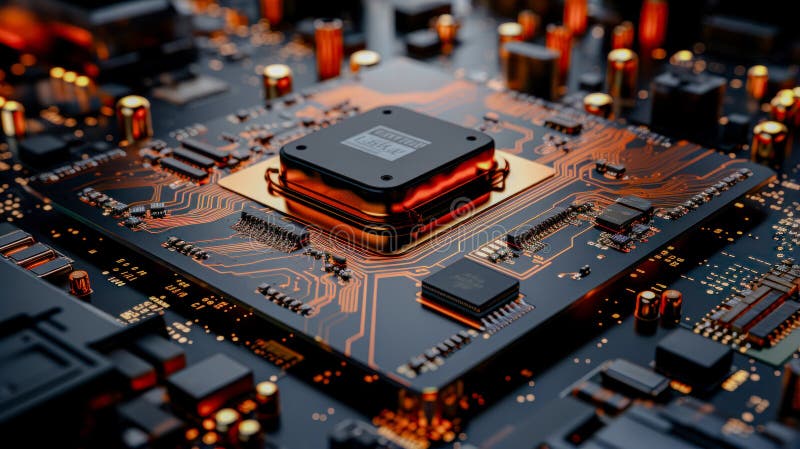 Multilayer Motherboard Hosts Microchips and Controllers, Powering Next ...