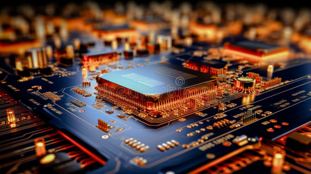 Multilayer Motherboard Hosts Microchips and Controllers, Powering Next ...